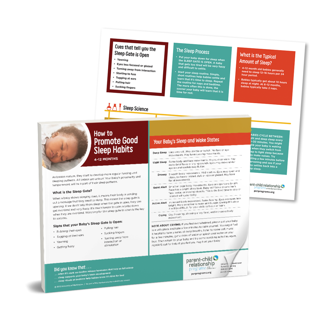 How to Promote Good Sleep Habits - Four to Twelve Months - Parent-Child ...